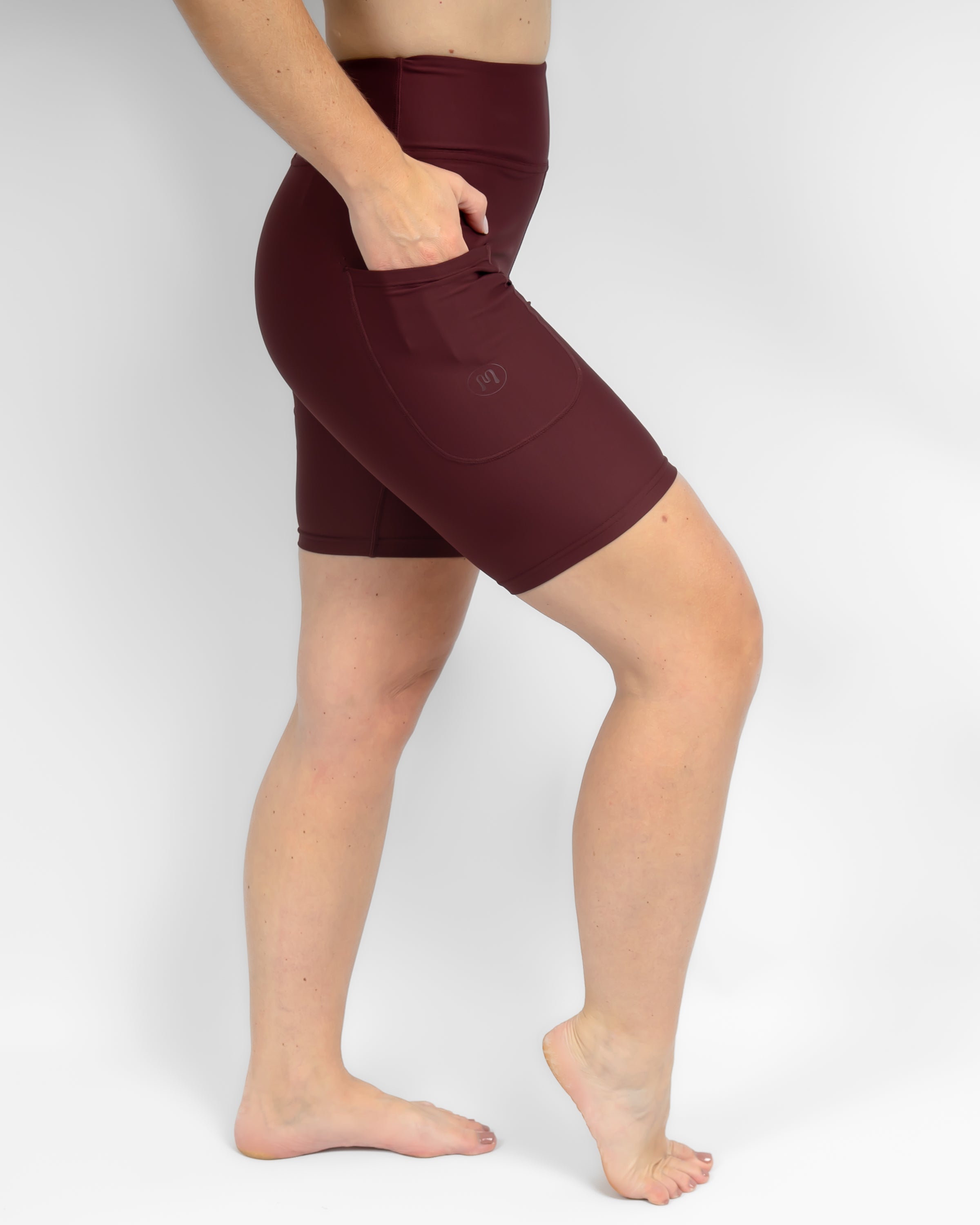 Signature Deep Bordeaux Shorts – Maya Freya