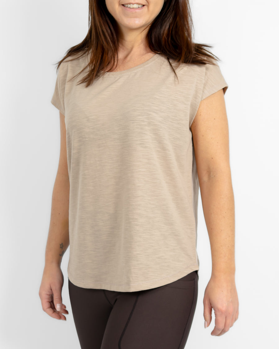 Marley Relaxed Beige T-Shirt – Maya Freya